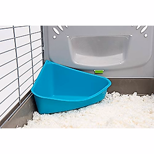 Lixit Corner Litter Pan for Ferrets, Rabbits, Rats, Guinea Pigs and Other Small Animals. (Blue Pack of 1)
