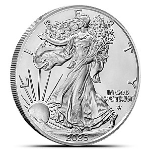 2025 - American Silver Eagle .999 Fine Silver with our Smyrnacoin Certificate of Authenticity Dollar Uncirculated US Mint