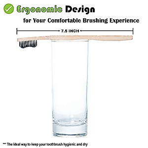 12 Individual Pack Premium Bamboo Toothbrush-All Natural Organic Waveform Toothbrushes with Charcoal Infused BPA Free Medium Bristles, Teeth Whitening, Biodegradable Eco Friendly, Vegan, Kooler-Things