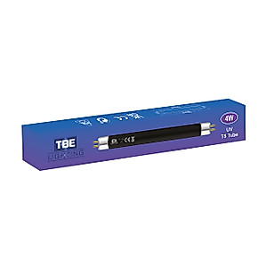 TBE LIGHTING 4w / 6 inch UV Black Light Tubes - F4T5/BLB 395nm Ultraviolet UVA Black Light to Provide Party Effect Lighting, Detecting Holograms on monetary Notes/passports - G5 2-Pin Base(2-Pack)