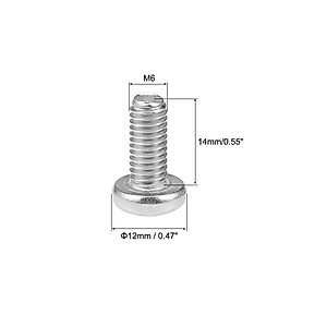 uxcell M6x14mm Machine Screws Pan Phillips Cross Head Screw 304 Stainless Steel Fasteners Bolts 15Pcs