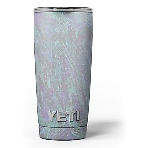 Design Skinz Purple Slate Marble Surface V22 - Skin Decal Vinyl Wrap Kit Compatible with The Yeti Rambler Cooler Tumbler Cups