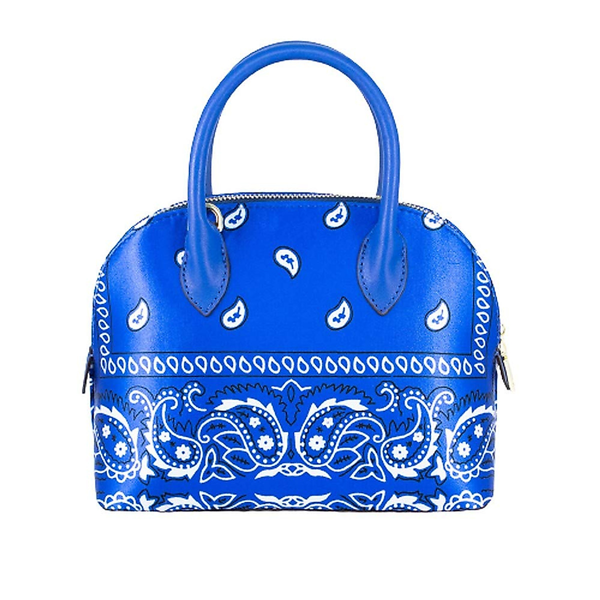 Crossbody Bags for Women Top Handle Clutch Handbag with bandana Print (1, Blue Bandana)