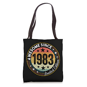 Birthday Awesome Since 1983 38 Years Old Gift Tote Bag