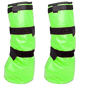 DEEALL 2PCS Horse Soaking Boot Equine Hoof Soaking Poultice Bag Draft Hooves Wrapped Easy Soaker Sack Care Icing Bucket Treating Bags with EVA Pad (Green)