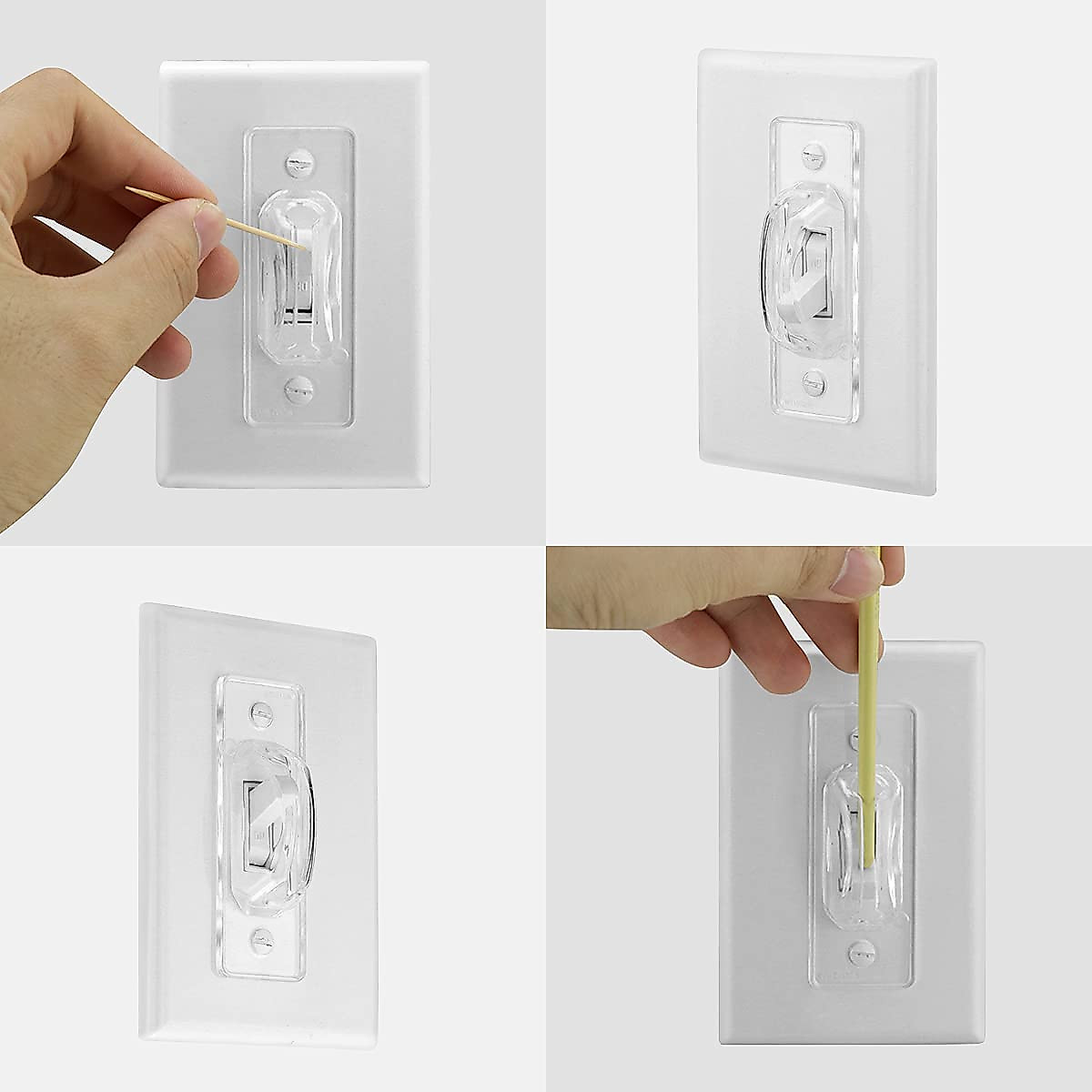 Light Switch Guard Cover, 6Pack Clear, Switch Cover Guard, Toggle Switch Cover, Light Switch Lock, Light Switch Blocker, Child Proof Light Switch Cover Guard