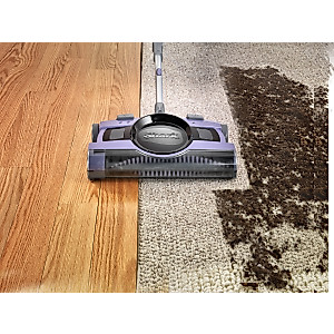 Shark Ultra-Light Cordless 13-Inch Rechargeable Floor & Carpet Sweeper with BackSaver Handle, Motorized Brushroll, and Two-Speed Brush Roll (V2950), Lavender