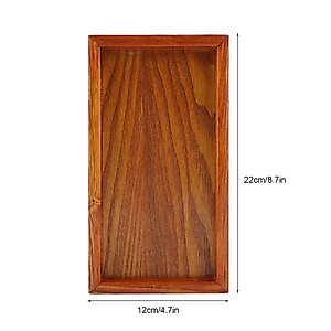 Wooden Tray, Wooden Serving Tray, Rectangle Wooden Tea Tray Serving Table Plate for Tea, Coffee, Snacks, Water Cup, Drinks(2212cm)