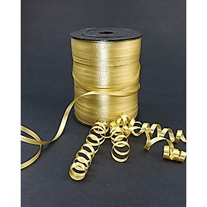 GiftExpress 500 Yards Gold Curling Ribbon for Balloon Ribbon, Balloon String, Gift Wrapping Supplies, Party Decorations, Art Crafts