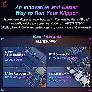 BIGTREETECH Manta M4P V2.2 32-Bit Control Board 4-axis Motherboard 64MHz Compatible CM4 & CB1 Supports 4 Stepper Drivers Klipper Marlin 3D Printer Parts