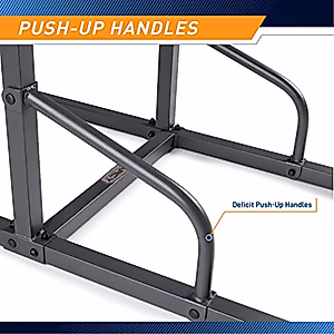 Marcy Power Tower Multi-Grip Pull Up & Dip Station VKR Home Gym TC-3515 BLACK, 74 pounds