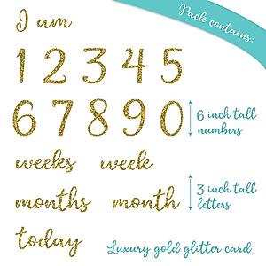 Baby Milestone Gold Photo Prop Lettering - Perfect New Born Baby Shower Photoshoot