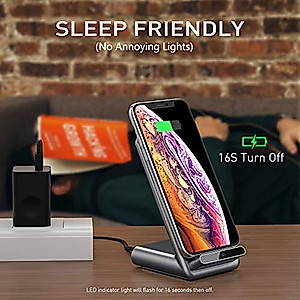 yootech 7.5W/10W/15W Fast Wireless Charger,Wireless Charging Stand with Quick Adapter Compatible with iPhone 14/14 Plus/14 Pro/14 Pro Max/13/SE 2022/12,15W LG V35,10W Galaxy S21/S20/S10,Pixel 3/4XL