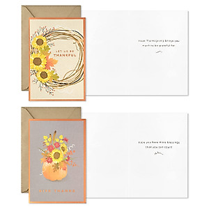Hallmark Thanksgiving Cards Assortment, Thankful (36 Assorted Cards with Envelopes)