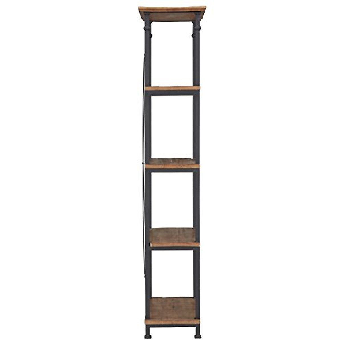 Homelegance Factory 4-Teir Bookcase, Rustic Brown