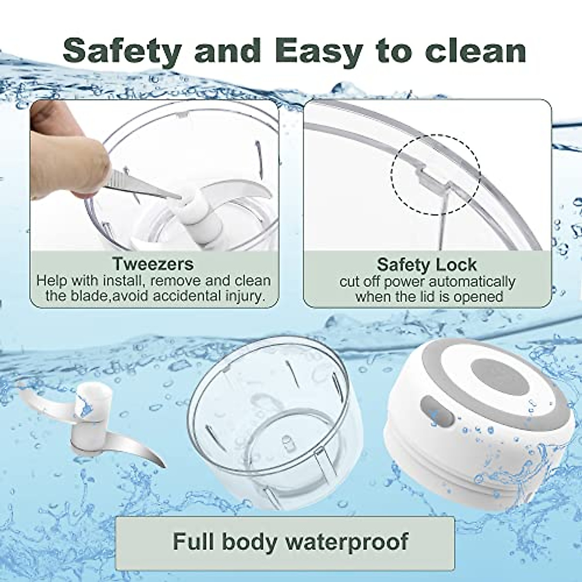 Electric-Herb-Grinder-Large-3.4oz-USB Rechargeable, 3.5'' Powerful Grinder for Dry and Fresh Herbs and Spices, Portable Waterproof, Better Control of Herb Coarseness, Practical and Muntifuctional Gift