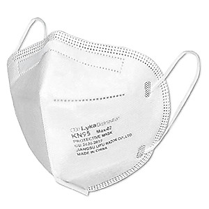 Lyka Distribution KN95 Face Masks - 50 Pack - 5 Layer Protection Breathable Face Mask - Filtration>95% with Comfortable Elastic Ear Loop | Non-Woven Polypropylene Fabric