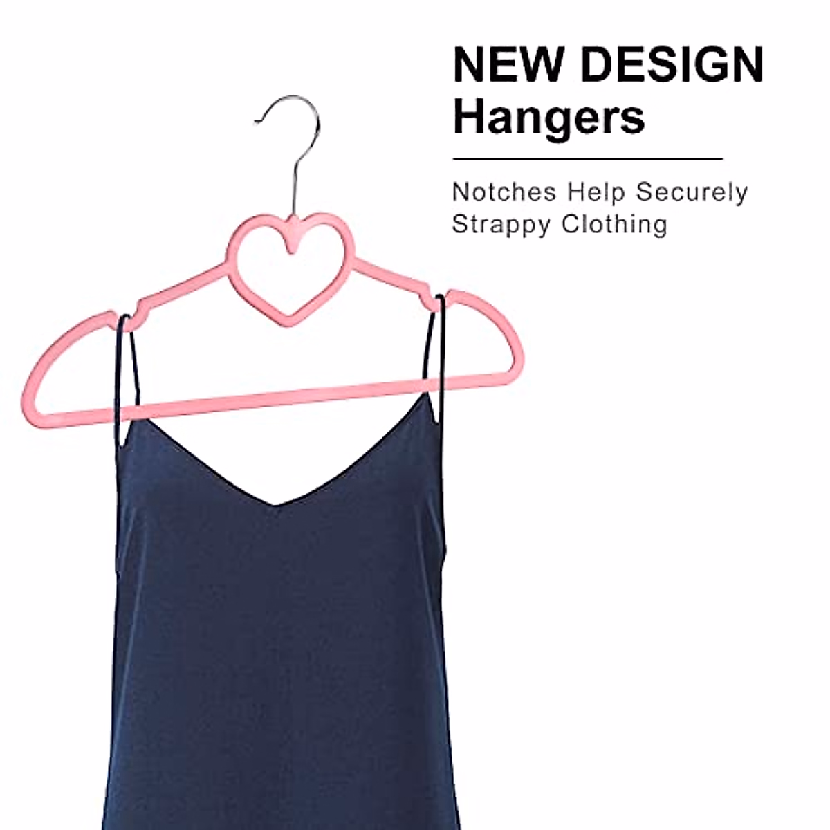 Plastic Hangers, Heavy Duty Clothes Hanger for Adults, Heart Hangers with 360 Degree Swivel Hook for Coat Jackets, Pants, Shirts, T-Shirts, Dresses Clothes Hanger (10 Pack - Pink)