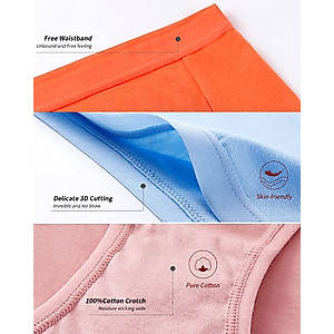 Bikini Underwear for Women,Womens Underwear Seamless Low Waist Cotton Panties for Women High-Cut Stretch Cheeky Underwear Multipack -10 pack, XL