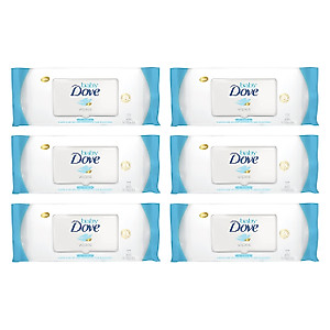 Baby Dove Wipes, Rich Moisture, 30 Count (Pack of 6