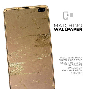 DesignSkinz Molten Gold Digital Foil Swirl V8 Protective Vinyl Decal Wrap Skin Cover Compatible with The Samsung Galaxy S20 (Screen Trim & Back Glass Skin)