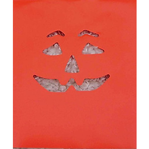 RC Halloween Electric Luminaria Light - Replacement Sleeves - Fit 1 Pack - 10 Pieces - Pumpkin/Ghost diectut - Outdoor Pathway Lights (Orange Pumpkin FACE Diecut)