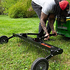 Brinly DT-480BH-A 48" Tow Behind Grass Dethatcher, Removes Thatch from Large Lawns in Less Time