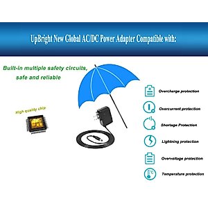 UpBright 5V AC/DC Adapter Compatible with Arcade1up MRV-C-01343 Marvel Super Heroes Capcom 2 Player Counter-Cade Superheroes Countercade Game Machine Arcade 1up 2A 2000mA Power Supply Cord Charger PSU