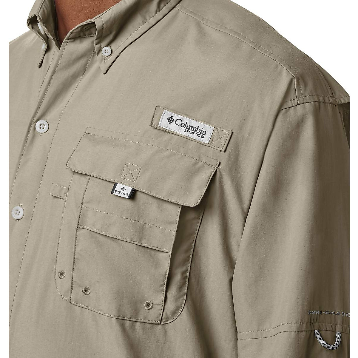 Columbia Men's Bahama II Long Sleeve Shirt,Fossil,X-Large