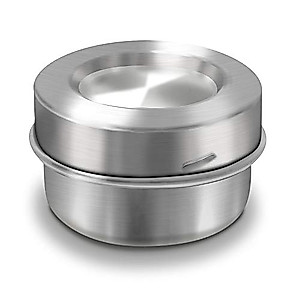 LEADUP 18/8 Stainless Steel Leakproof Dips Condiment Containers(1.5 oz),Set of 3,Salad Dressing/Sauces/Snacks Food Storage Containers for Lunch Box Picnic Travel Durable Eco Friendly Reusable