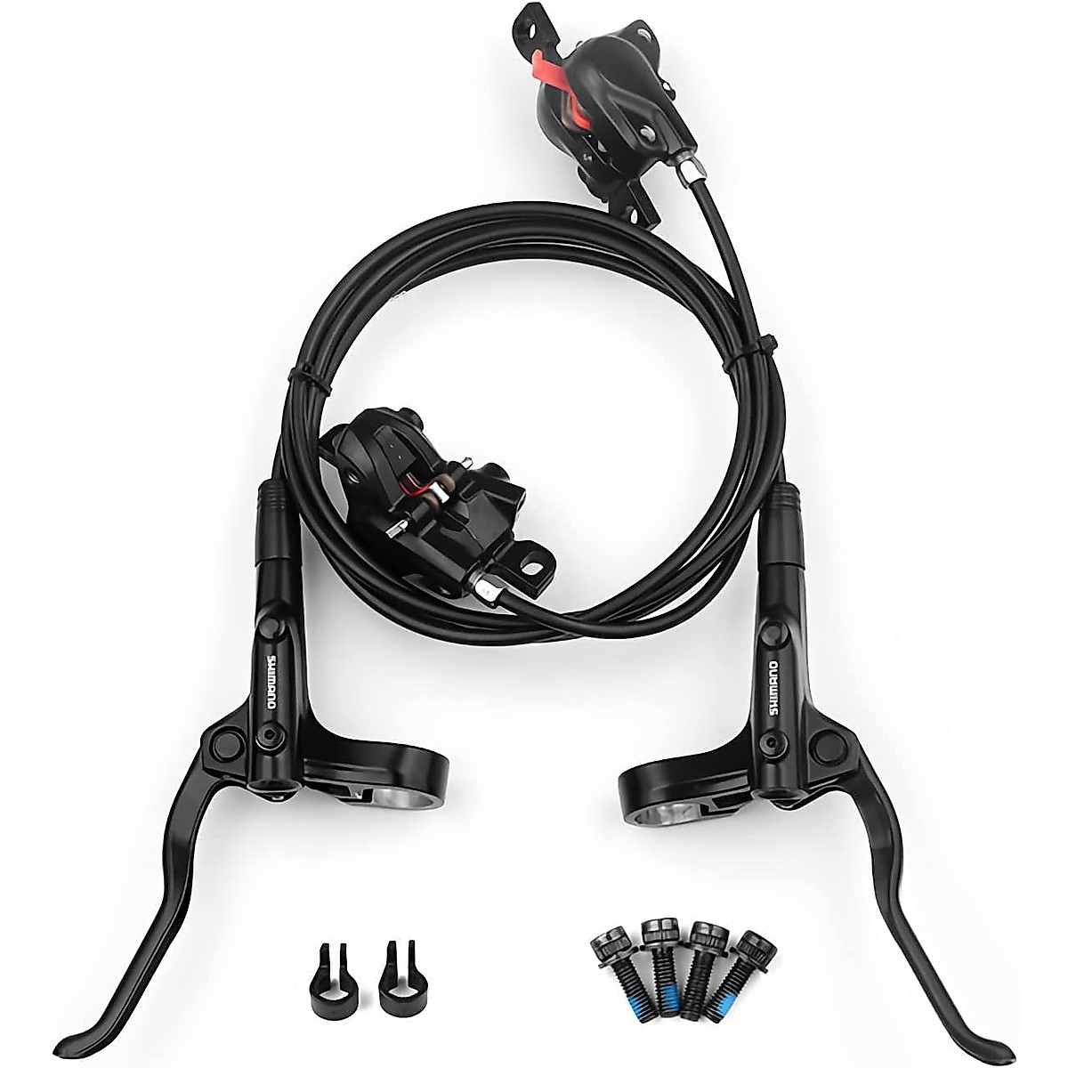 JKSPORTS ShimanoOEM BR MT200 Hydraulic Disc Brake Set Front 800mm and Rear 1400mm BR-BL-MT200 Hydraulic Disc Brake Set Front and Rear