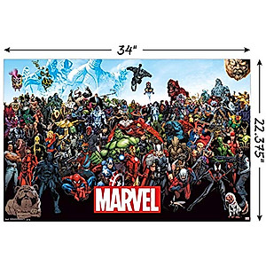 Trends International Marvel Comics The Lineup Wall Poster 22.375" x 34" for Playroom
