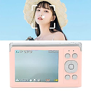 Digital Camera, 4K Digital Camera 2.88in IPS HD Mirrorless Camera AF Autofocus 16X Zoom 50MP Camera for Macro Shooting (Pink)