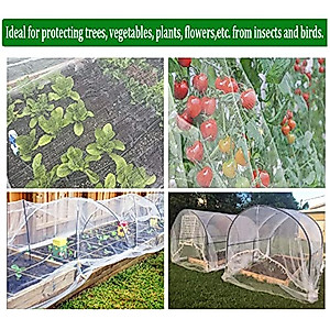 Garden Mesh Netting, Ultra Fine 10x20 Ft Insect Bug Netting Plant Cover for Protect Vegetable Crops Fruits Flowers, Tomato Protective Cover, Greenhouse Row Cover, Bird Netting, Blueberry Netting Cover