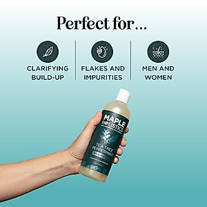 Rosemary Tea Tree Mint Shampoo - Clarifying Shampoo for Build Up and Flakes with Peppermint Oil and Tea Tree Essential Oil for Dry Scalp Treatment - Deep Cleansing Peppermint Tea Tree Shampoo (8oz)