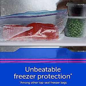 Ziploc Gallon Food Storage Freezer Bags, Grip 'n Seal Technology for Easier Grip, Open, and Close, 28 Count