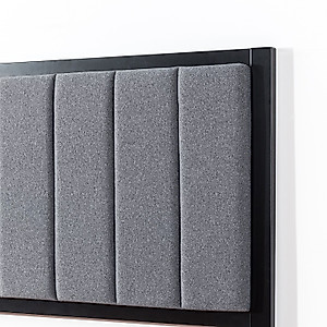 ZINUS Anuar Upholstered Headboard Channel Stitched Upholstery, Easy Assembly, Twin, Gray