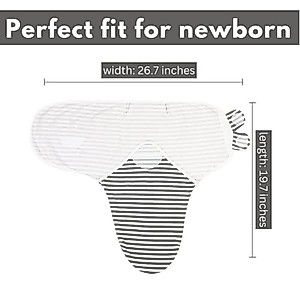 Swaddle King Easy Swaddle Wraps with Matching Hats, Pack of 6 (3 Wraps + 3 Hats), Cotton Knit Baby Wrap, Newborn Wearable Swaddle Sleep Sack, Size 0-3 Months, Small