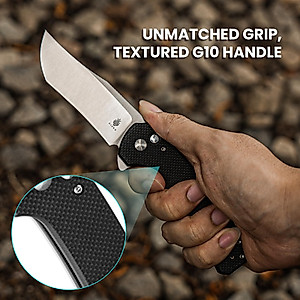 Kizer Gryphon Pocket Knife, 3.46 Inches 9Cr18MoV Steel Blade, G10 Handle, Folding Pocket Knife, L4010A1