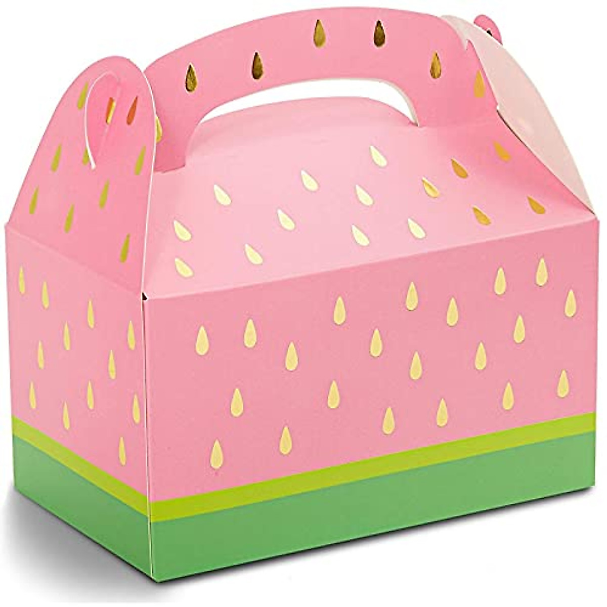 BLUE PANDA Watermelon Party Favor Boxes for Kids Birthday & Parties (Foil, 36 Pack)