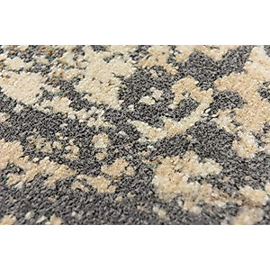 Unique Loom Tuareg Collection Vintage Distressed Traditional Area Rug, 2 ft 6 in x 10 ft, Gray/Beige