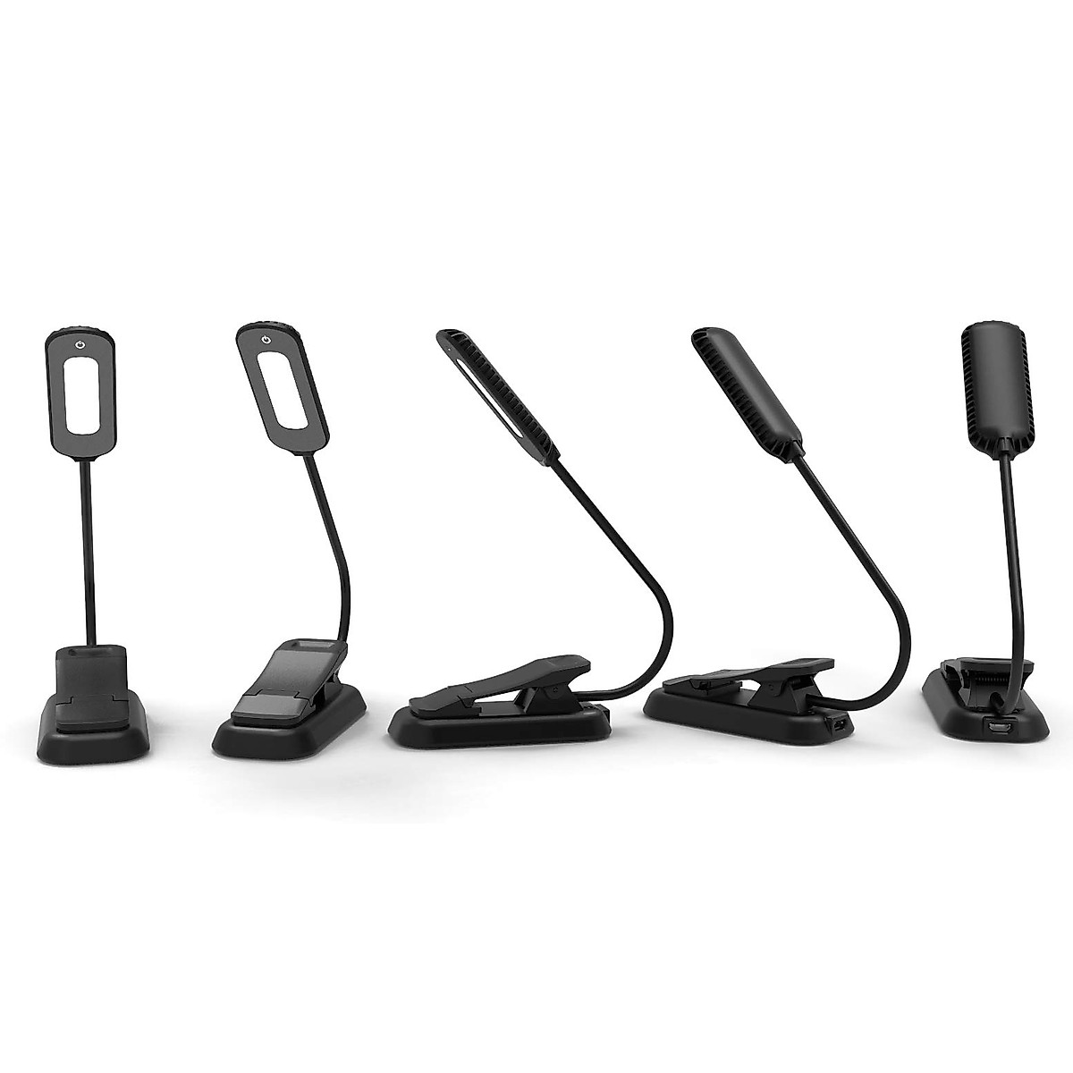 ZYK Book Light, 12 LED USB Rechargeable Reading Light with 3-Level Brightness for Eye Protection Night Reading Lamp