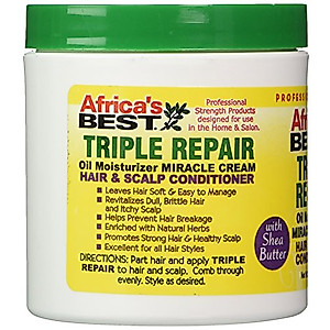 Africa's Best Triple Repair Oil Moisturizer Hair and Scalp Conditioner, 6 Ounce (Packaging May Vary)