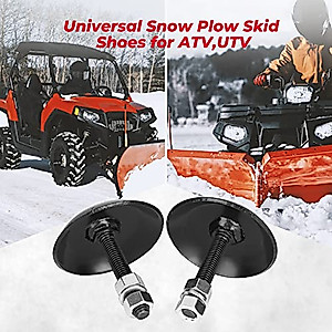 KEMIMOTO Universal Snow Plow Skid Shoes ATV UTV Compatible with RZR 900S 1000XP Trail Ranger General Sportsman Pioneer Rhino Mule 2873423