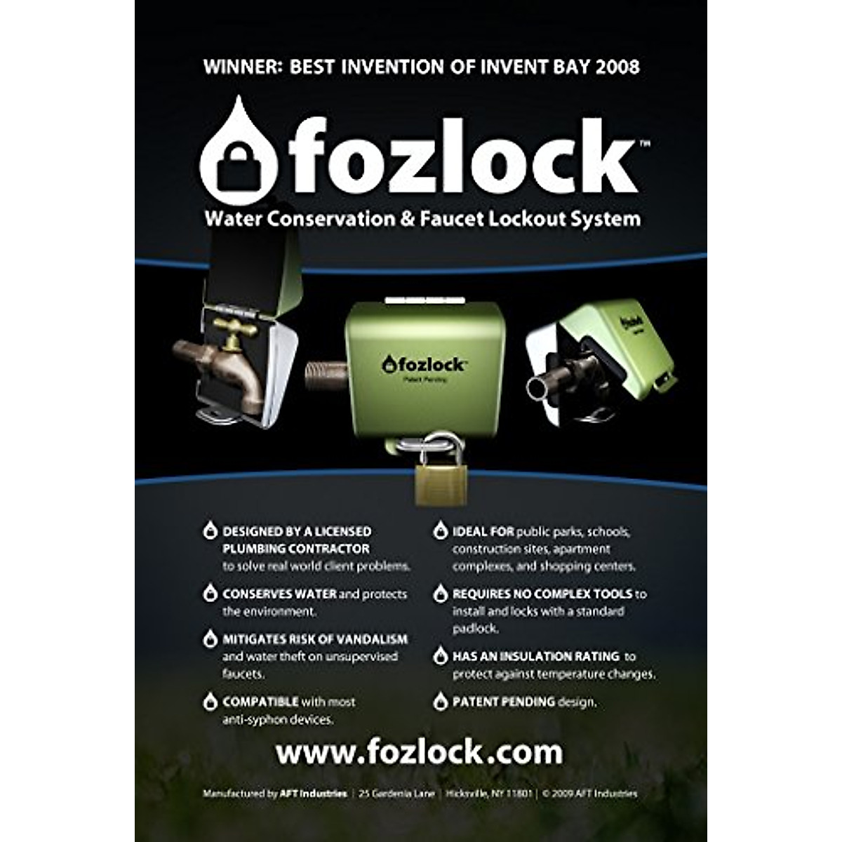Fozlock Outdoor Faucet Lock System - Insulated Water Spigot Lock and Garden Hose Bib Lock With Cover, Stainless Steel - Prevent Water Theft and Stop Unauthorized Water Use, Easy Installation