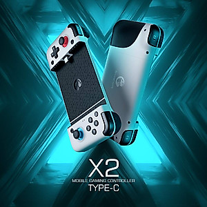 GameSir 2021 Version X2 Type-C Mobile Game Controller for Android Phone (Max 173mm) Xbox Cloud Gaming Google Stadia, 51° Movable Type-C Plug and Play E-Sports Gamepad, with Controller Bag
