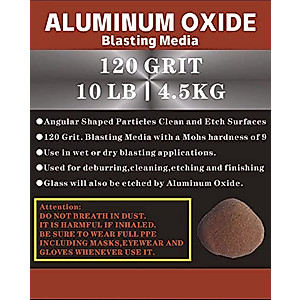 Aluminum Oxide - 10 LBS - Medium to Fine Sand Blasting Abrasive Media for Blasting Cabinet or Blasting Guns. #120 GRIT