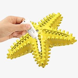 Woleigiao Dog Toys for Aggressive chewers Puppy chew Toys for Teething Squeaky Dog Toys Water Floating Chew Toy for Toothbrush Puppies and Small Dogs (Blue)