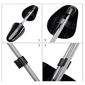Bamboopack 2 Pairs Practical Adjustable Length Men Shoe Tree Stretcher Shoe Boot Shoe Shaper Support Holder(Black)