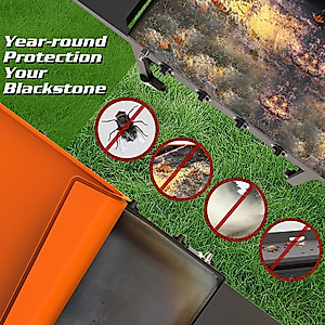 Silicone Griddle Cover for Blackstone Grill 28 Inch,Full-Edge Protective Blackstone Cover, Heavy Duty Food Grade Silicone Mat,All Season Griddle Accessories(Orange)